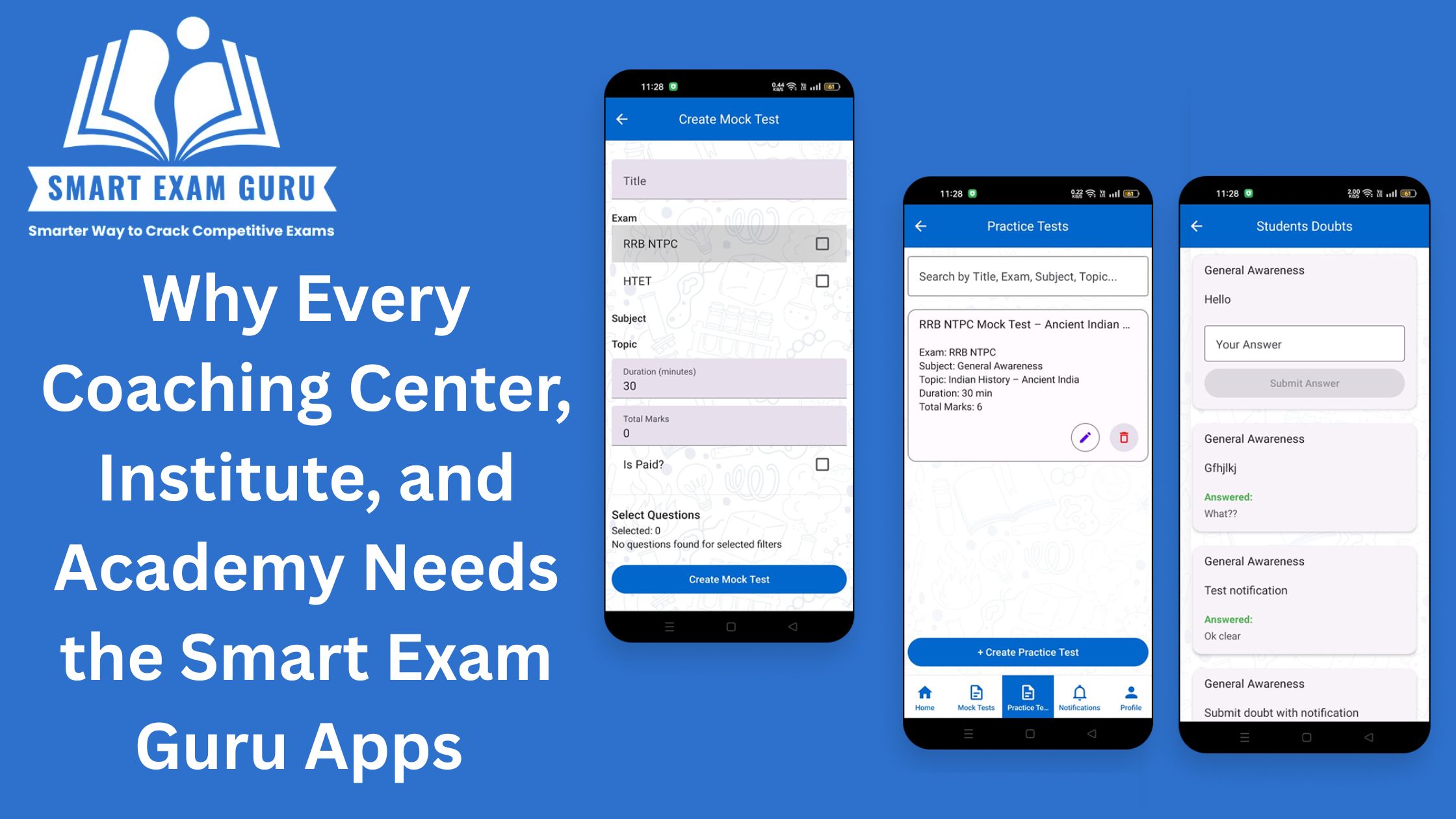 Smart Exam Guru App for Coaching Centers, Institutes & Academies in 2025